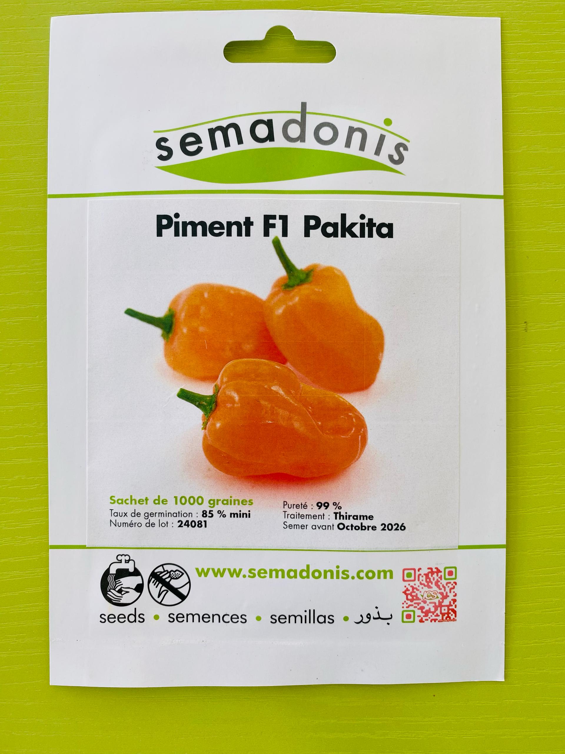 SEMENCE DE PIMENT F1 PAKITA DISPONIBLE A 50 000/SACHET DE 1000 grains ...