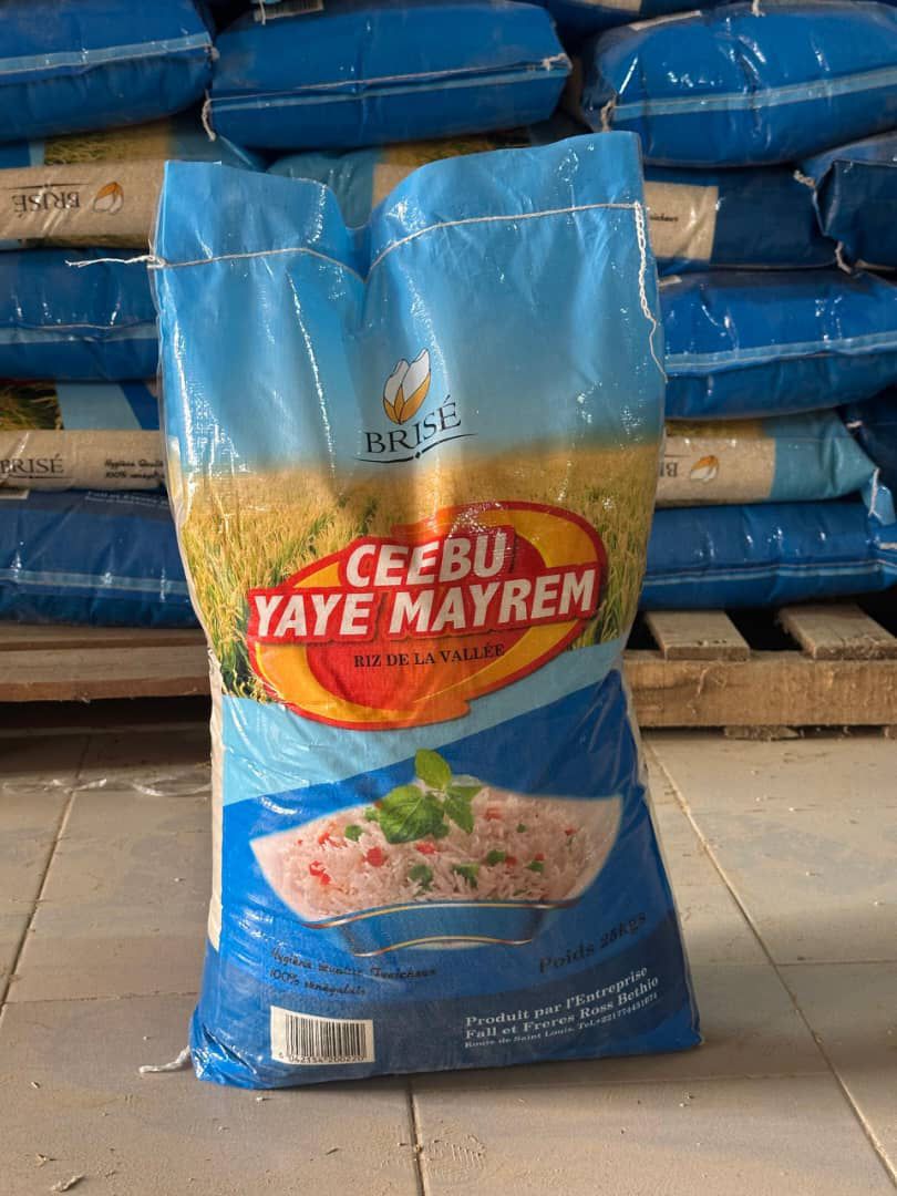 Riz de la vallée Brisée et Entier disponible à 11 500f/Sac de 25kg - BayKat